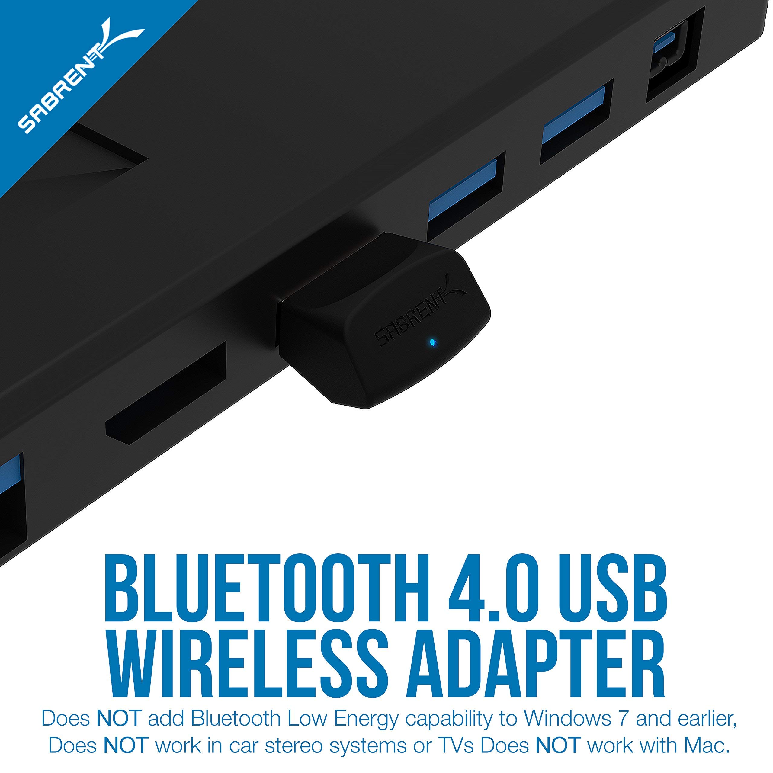 10 Port 60W USB 3.0 Hub with Individual Power Switches and LEDs Includes 60W 12V/5A Power Adapter+USB Bluetooth 4.0 Micro Adapter for PC [v4.0 Class 2 with Low Energy Technology]