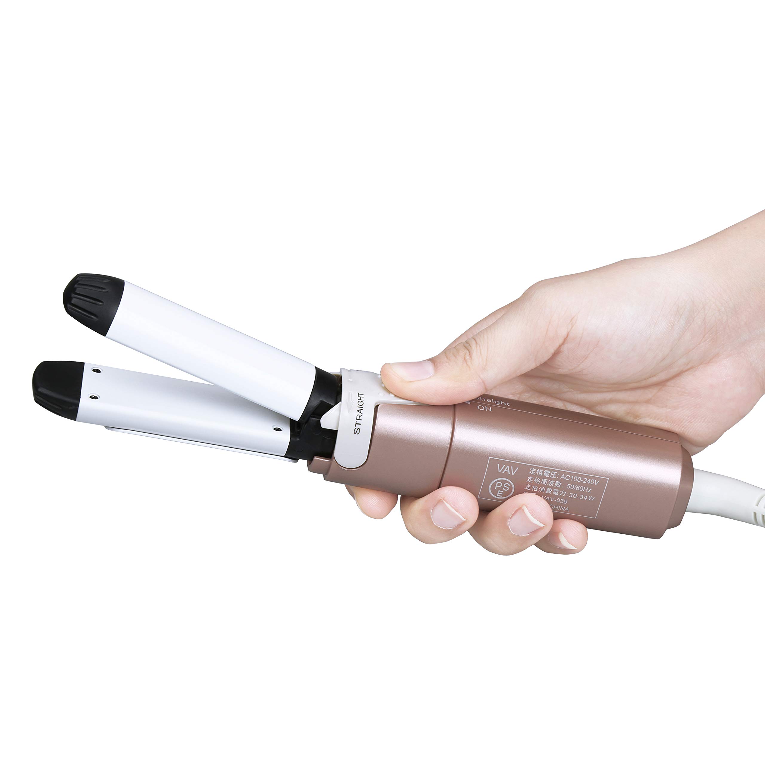 VAV Mini Travel 2 in 1 Hair Iron, Hair Straightener& Curler 2 Way 1 Inch Flat Iron, Portable Dual Voltage Hair Styling Tools