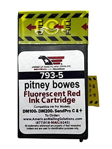 2-Pack | PB 793-5 Fluorescent Ink Cartridge Replacement for: SendPro 300, C200, C300, C400, C425 - DM Series P700, DM100, DM100i, DM125i, DM150i, DM175i, DM200L, DM225 Postage Meters