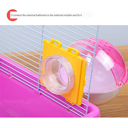 2 Set Small Animals Hamster Tunnel Cage Cover with Ventilation Holes External Pipe Interface Fitting Connection Board Tube Connector Stretch Resistant Inner Diameter 2.17 inch