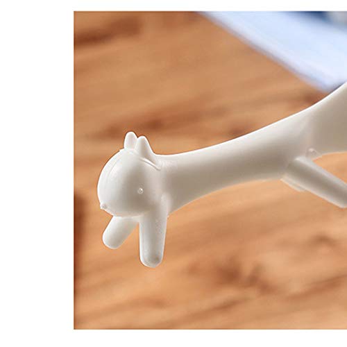 3 Piece Non-stick Rice Spoon Fashion Rice Cooker Dishes Filled Scoop Shovel Creative Household Kitchen Tools,Lovely Squirrel Shape Standing Spoon (Gray,White,Orange)