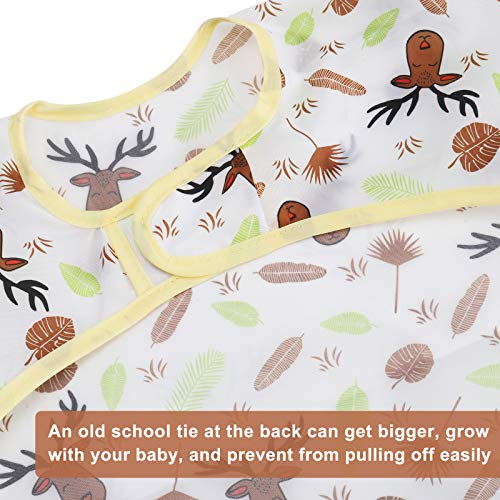 Accmor 3 Pack Long Sleeve Baby Bibs, Waterproof Sleeved Bib, Toddler Soft Bib for 6-24 Months
