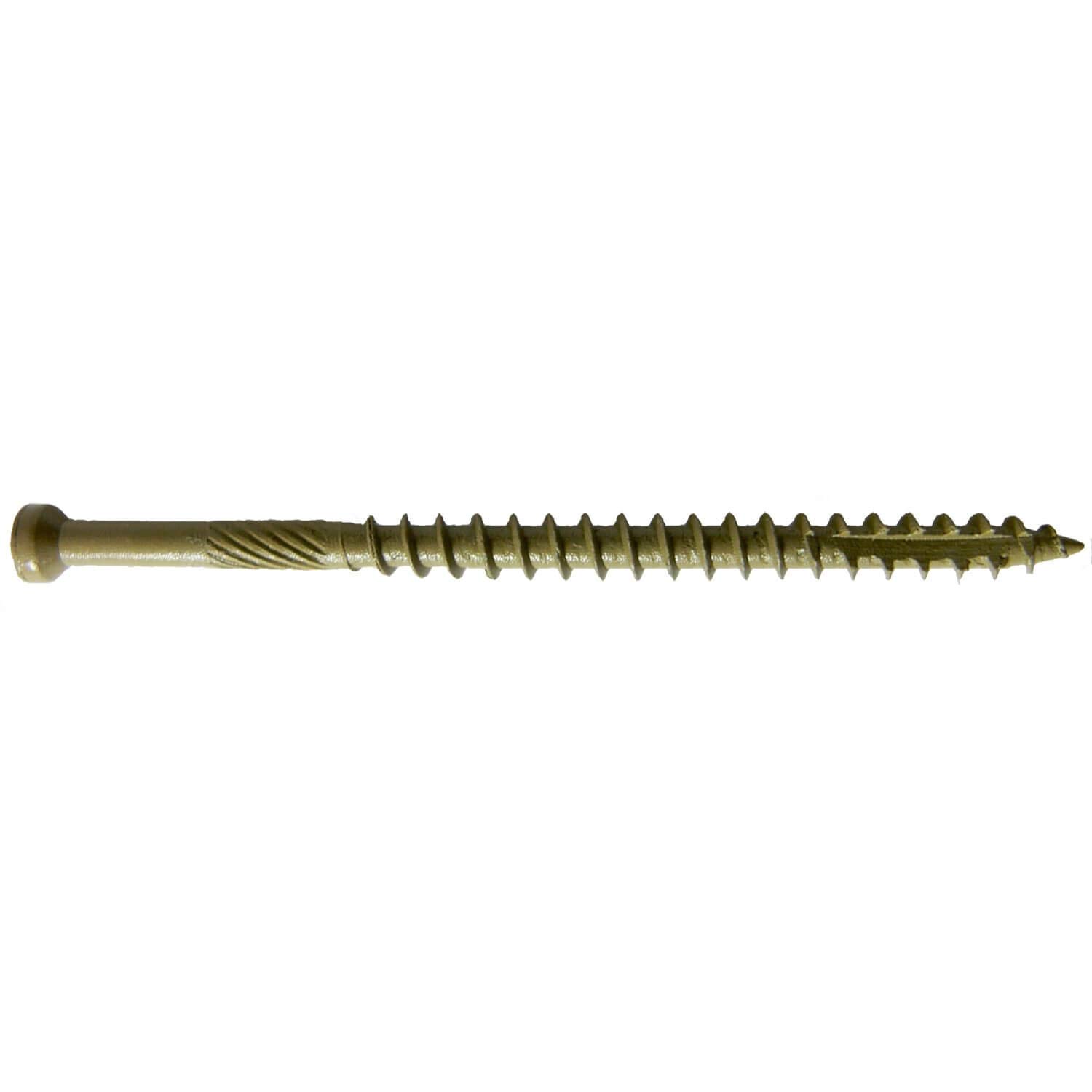 #7 x 2-1/2" Bronze Star Exterior Coated "Tiny" FINISH HEAD Wood Screw Torx/Star Head(1 POUND-Apx. 141 Screws) Finish Head Exterior Coated Torx/Star Drive Wood Screws-Tiny Head Wood Screws