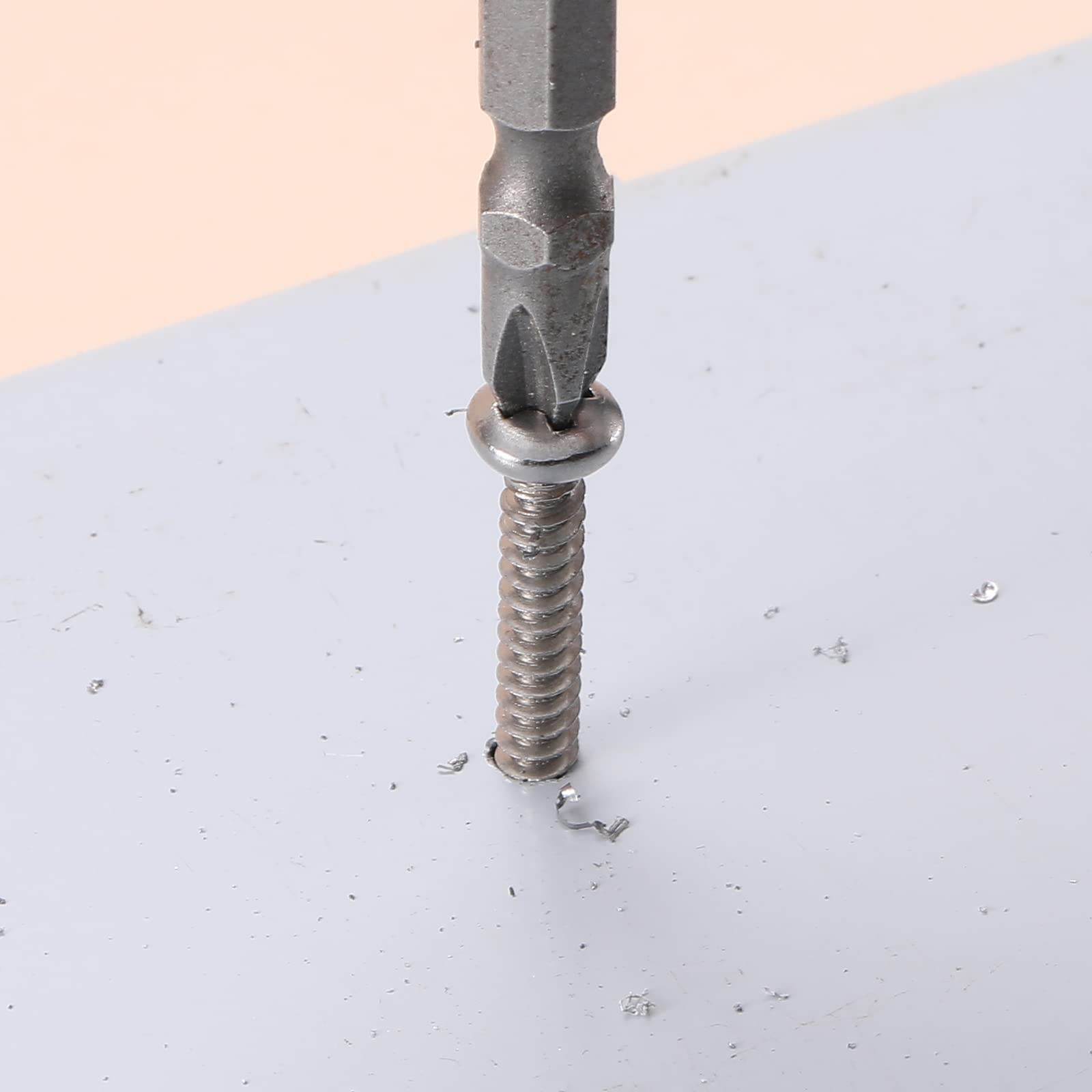 #8 x 1/2" Sheet Metal Screws 100Pcs 410 Stainless Steel Pan Head Fast Self Tapping Screws by SG TZH