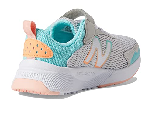 New Balance Kid's Dynasoft 545 V1 Hook and Loop Running Shoe, Summer Fog/Surf/Peach Glaze, 4 Infant