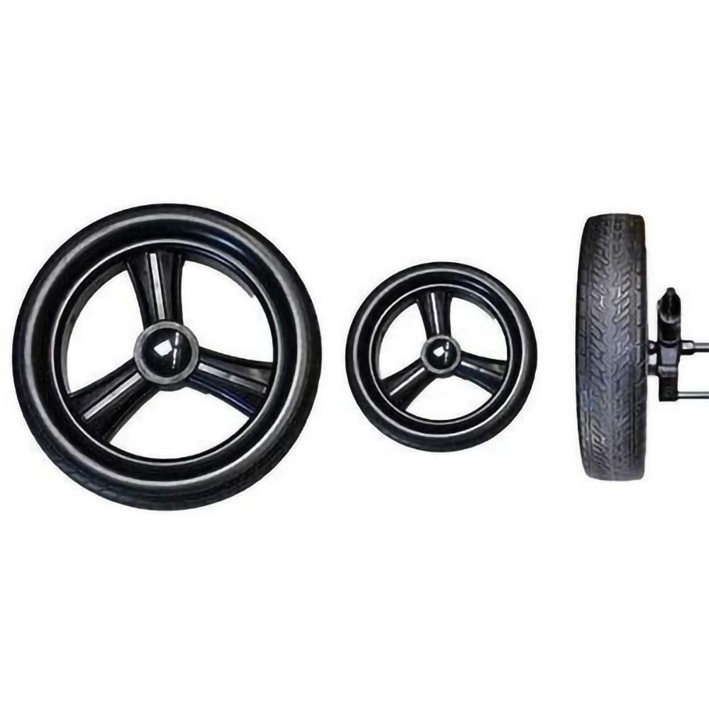Keenz Heavy Duty All Terrain Wheel Set Kit with Axel for 7S Toddler Stroller Wagons to Travel on Snow, Dirt, Gravel, and Uneven Terrains, Black