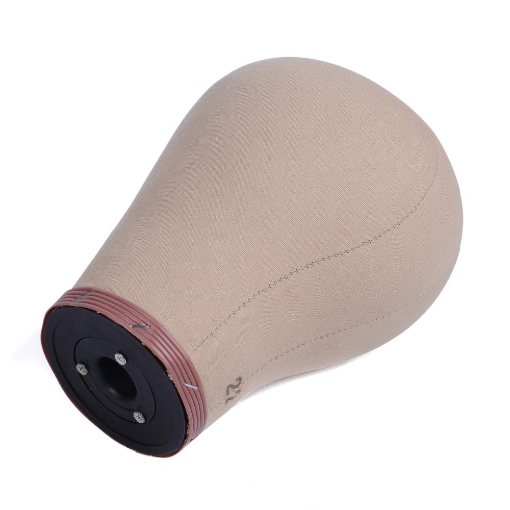 1 Piece 22 Inch Wig Head Cork Canvas Block Head Mannequin Head for Wigs Display Styling Manikin Head (22 inch)