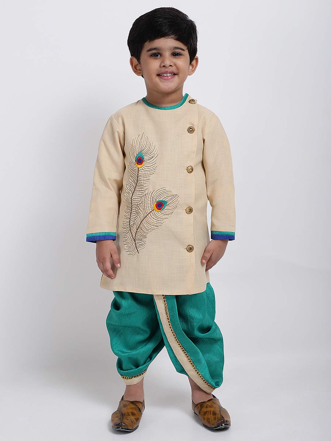 AHHAAAA Kids Ethnic Festive and Party Wear Cotton Kurta and Dhoti Pant Set for Baby boys
