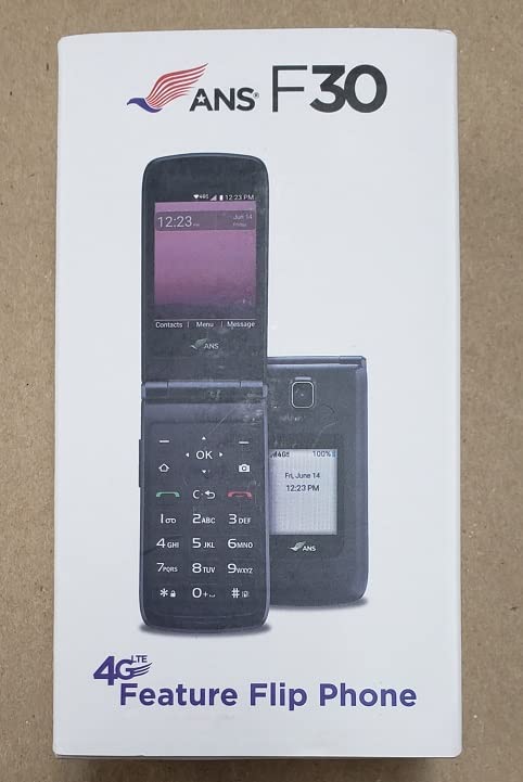 ANS F30 4G LTE Unlocked Flip Phone - Unlocked, Compatible with T-Mobile & AT&T, Not Compatible with Verizon Nor Verizon MVNO's