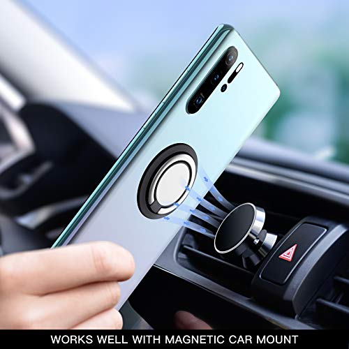 2 Pcs Phone Ring Holder Finger Kickstand, Cell Phone Ring Holder Finger Grip 360 Degree Rotation (Black)