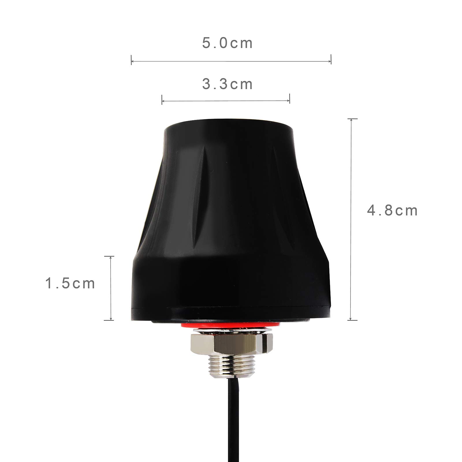 Waterproof Dual Band WiFi 2.4GHz 5GHz 5.8GHz Mini Omni-Directional 5dBi Wall Mount Outdoor RP-SMA Male Antenna for WiFi Router Hotspot Wireless Network Card Security IP