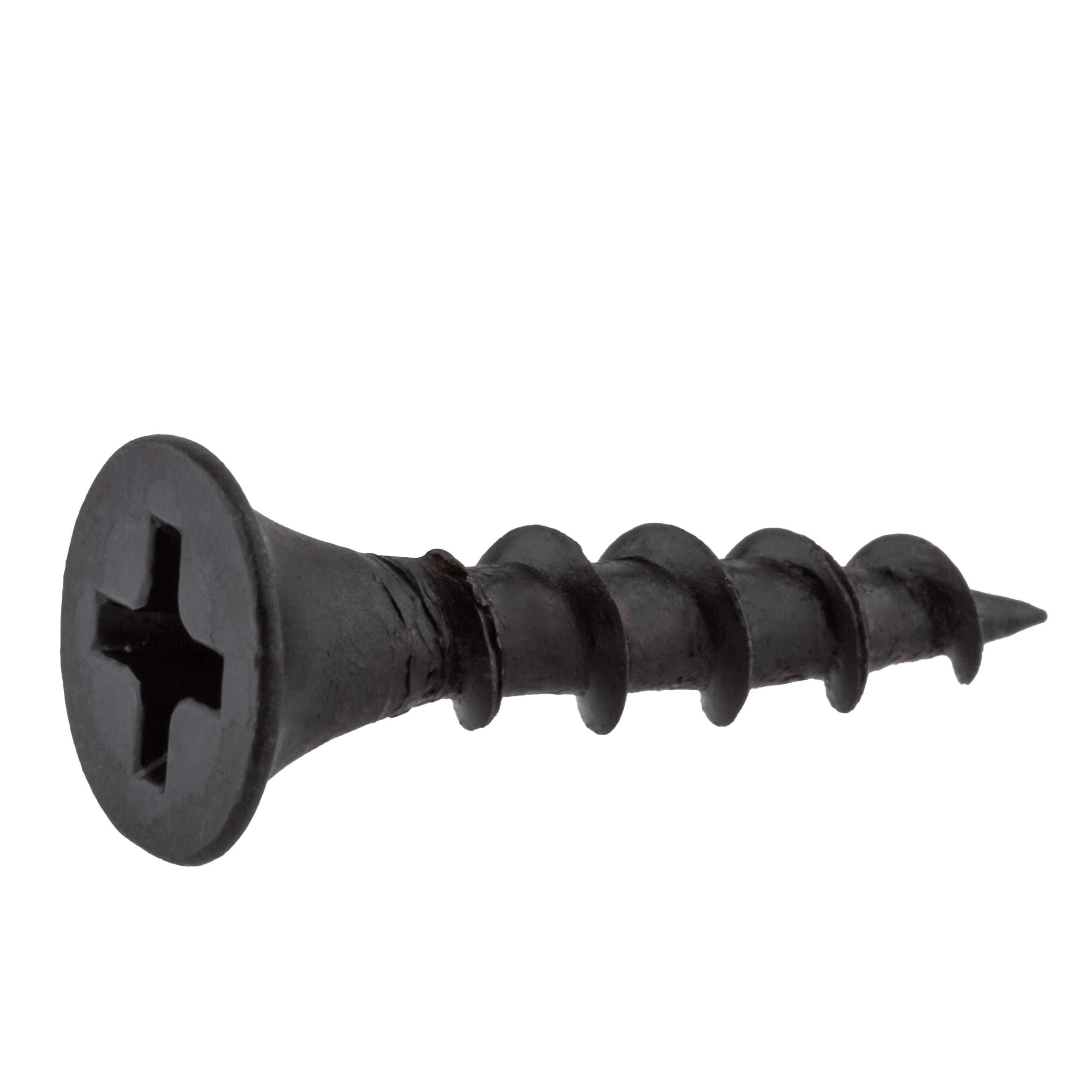 #8 x 3/4" Flat Black Coarse Thread Phillips Drive Wood Screws | Pack of 25 | Self Tapping Screws for Wood Antique or Modern Furniture | FH18-SBL