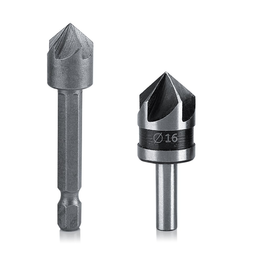 γπππ¬πππ« ππ«π¨π¦π¨ππ’π¨π§γ Countersink Drill Bit Set, 5 Pcs/Set High Speed Steel Industrial Countersink Drill 5 Flutes Woodworking Chamfering Cutter