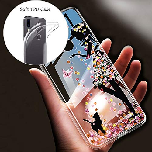 AQGG for Oukitel C21 [6.40"] Case, Soft Silicone Bumper Shell Transparent Flexible Rubber Phone Protective Cases TPU Cover for Oukitel C21 -Girl