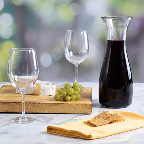 12 oz (350 ml) Glass Carafe Beverage Bottles, 6-pack - Water Pitchers, Wine Decanters, Mixed Drinks, Mimosas, Centerpieces, Arts & Crafts - Restaurant, Catering, Party, & Home Kitchen Supplies