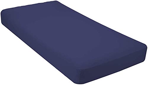 100% Jersey Knit Cotton Fitted Crib Sheet, for Standard Crib and Toddler Mattresses Solid Navy, Soft & Breathable, for Boys and Girls, Size 28"x 52"x 9’’ Pack of 2