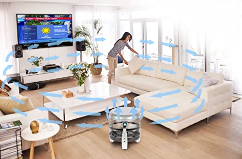 Fcp Power 360 Super Fan Cost Effective, Portable Design - Silver/Black with Remote Control
