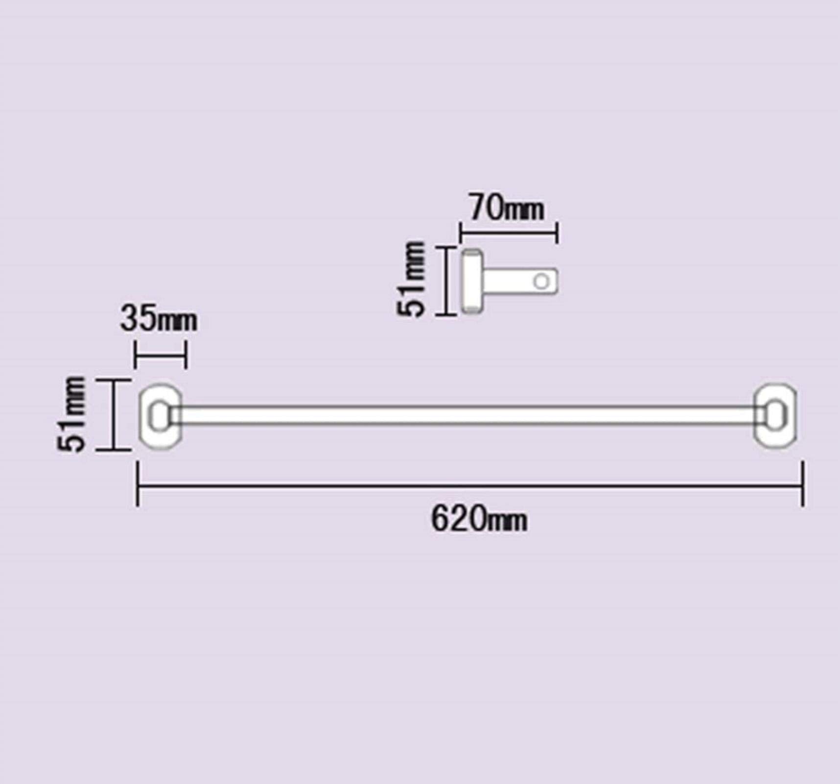 HYJMJJ Wall Mounted Coat Rack, Towel Rack, Single Rod Towel Rack, Bathroom Shelf, Copper Towel Rack, Bathroom Hardware Pendant, Large Towel Rack,for Home Kitchen (Size : 41cm)