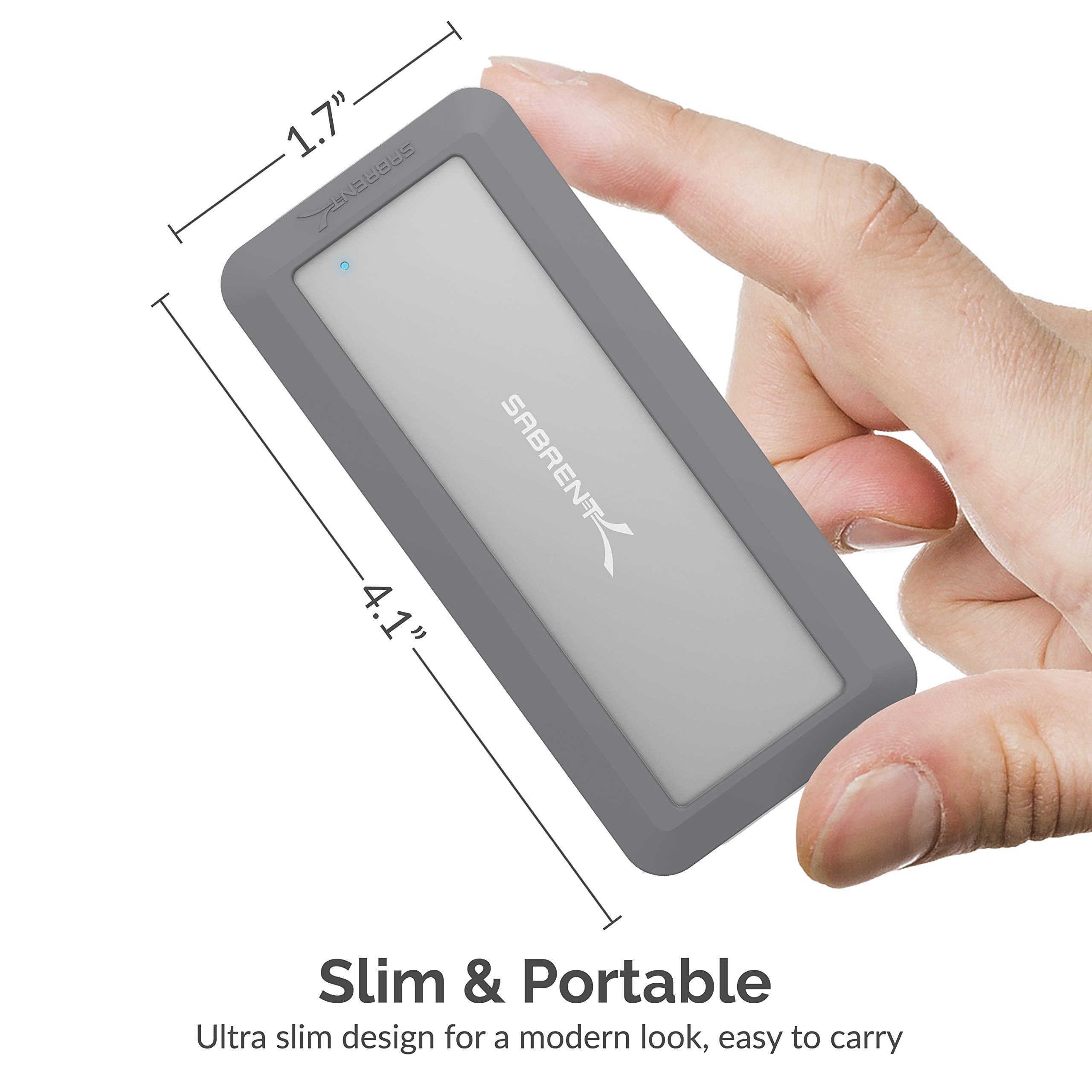Sabrent USB 3.2 Rugged Waterproof Enclosure + 7 Port USB 3.0 HUB + 2 Charging Ports with 12V/4A Power Adapter