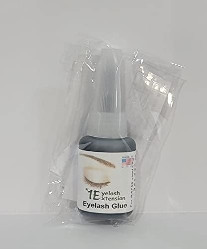 1 Eyelash Extension Regular 1 Number One Glue Eyelash Extension Eyelash Glue Adhesive No Burn and Odorless 0.34 oz-Made in USA,Black