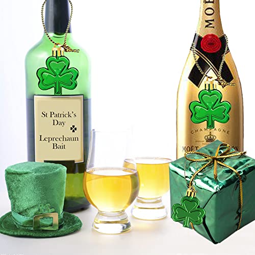 24Pcs St Patrick's Day Shamrocks Ornaments - Shamrocks Decorations |St Patrick's Day Hanging Clover | Romantic Day St Patrick's Day Decorations