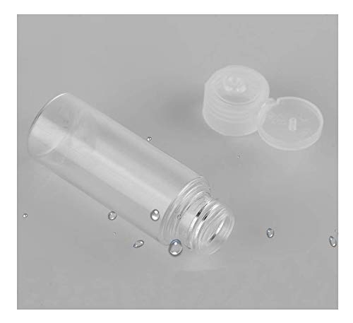 0.5oz Mini Clear Plastic Empty Bottle with Flip Cap Small Travel Bottles Storage Containers Jars for Cosmetic Sample Lotion Shower Gel Emulsion Toiletries - BPA-free - Set of 24