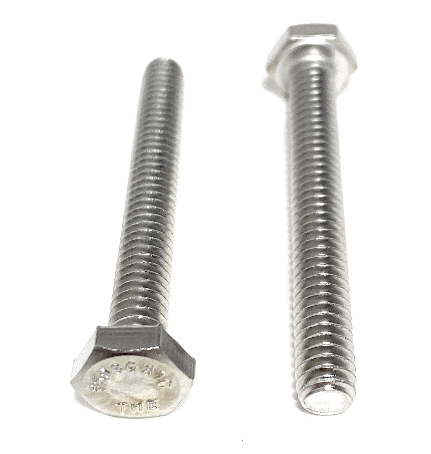 1/4-20x2 Stainless Steel Hex Cap Screws Hex Bolts 316 Marine Grade Stainless Steel Full Thread - (20 pcs)