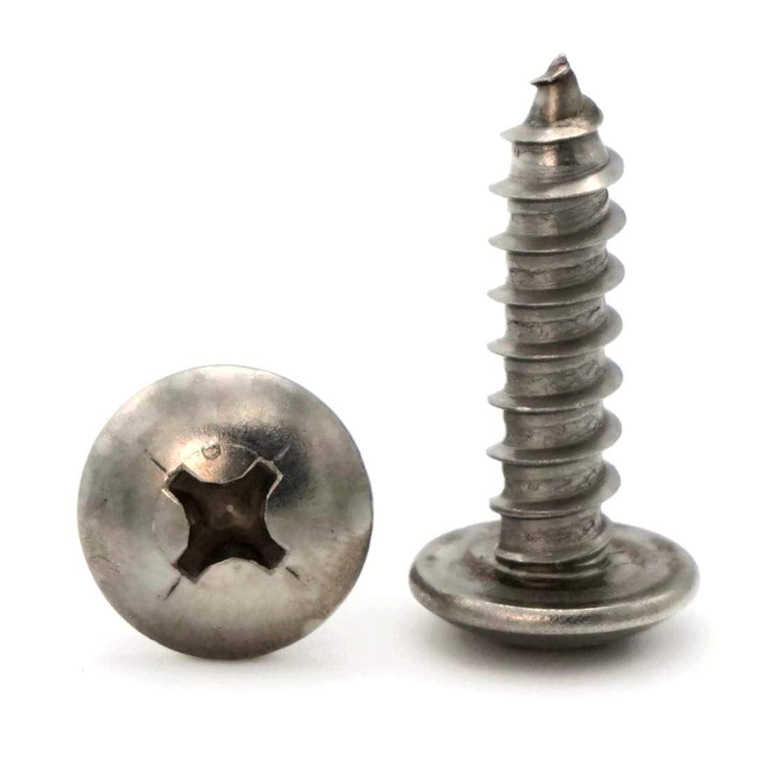 #10 Phillips Truss Head Screws 316 Stainless Steel Sheet Metal Screws #10 x 3/4 inch Qty 100