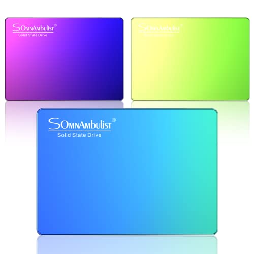 Somnambulist SATA3 2.5inch 60GB 120GB 240GB Solid State Drive SSD (Gradient Blue cyan-120GB)