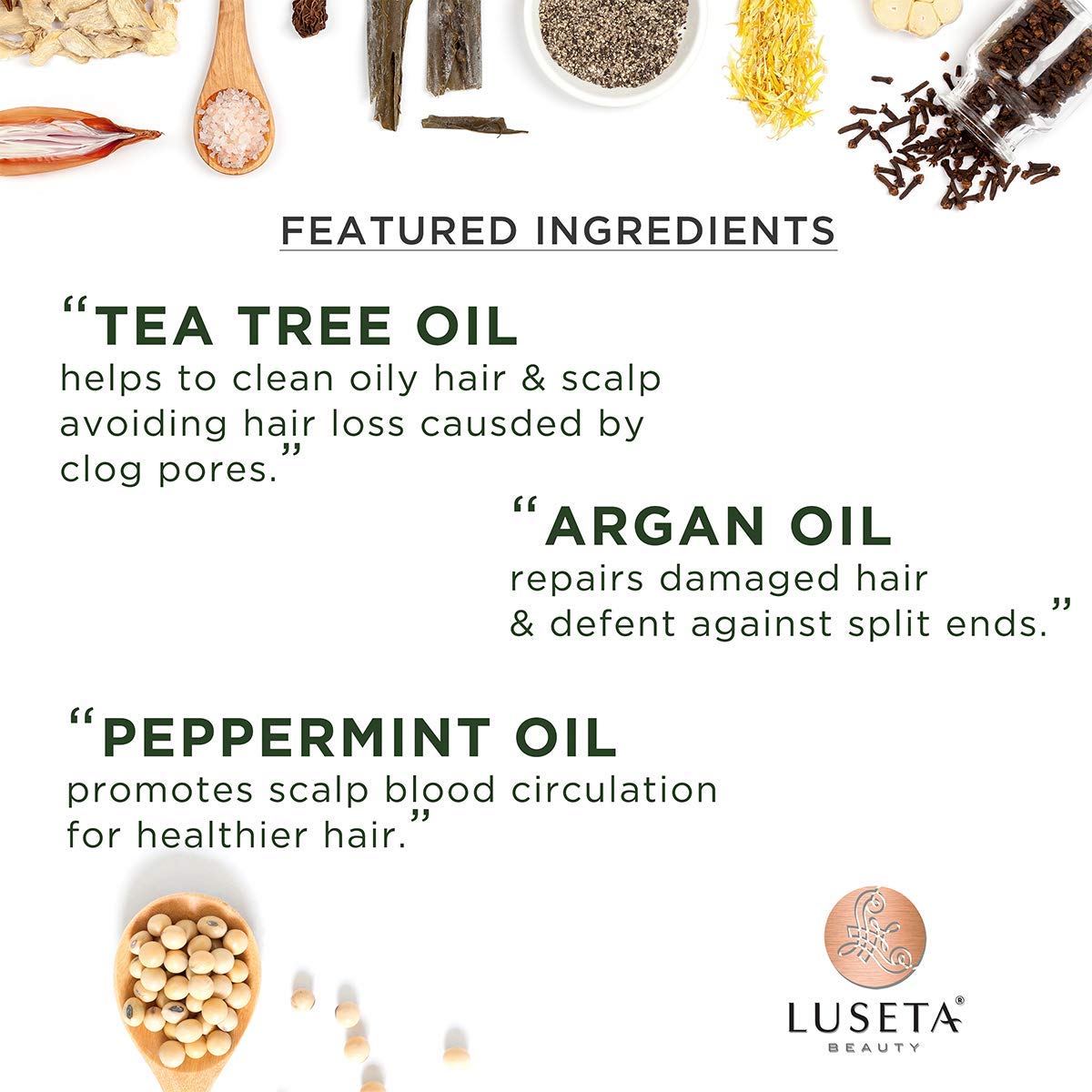 Luseta Tea Tree Shampoo and Conditioner with Tea Tree Oil for Hair Growth