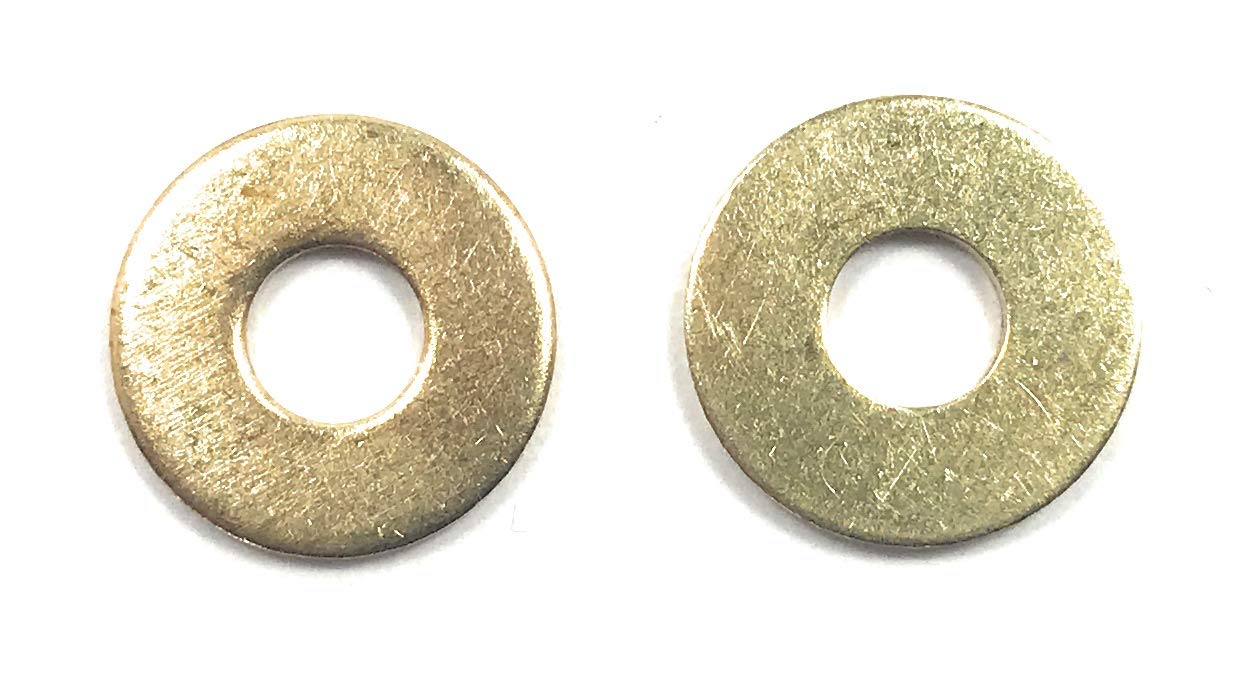 #8 ID x 7/16 OD Solid Brass Flat Washer (100 Pieces)