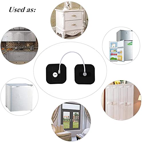 VOCOMO Refrigerator Lock, 2.8’’x2.8’’ Fridge Lock with Keys, Freezer Lock and Child Safety Cabinet Lock with Strong Adhesive (2 Pack)