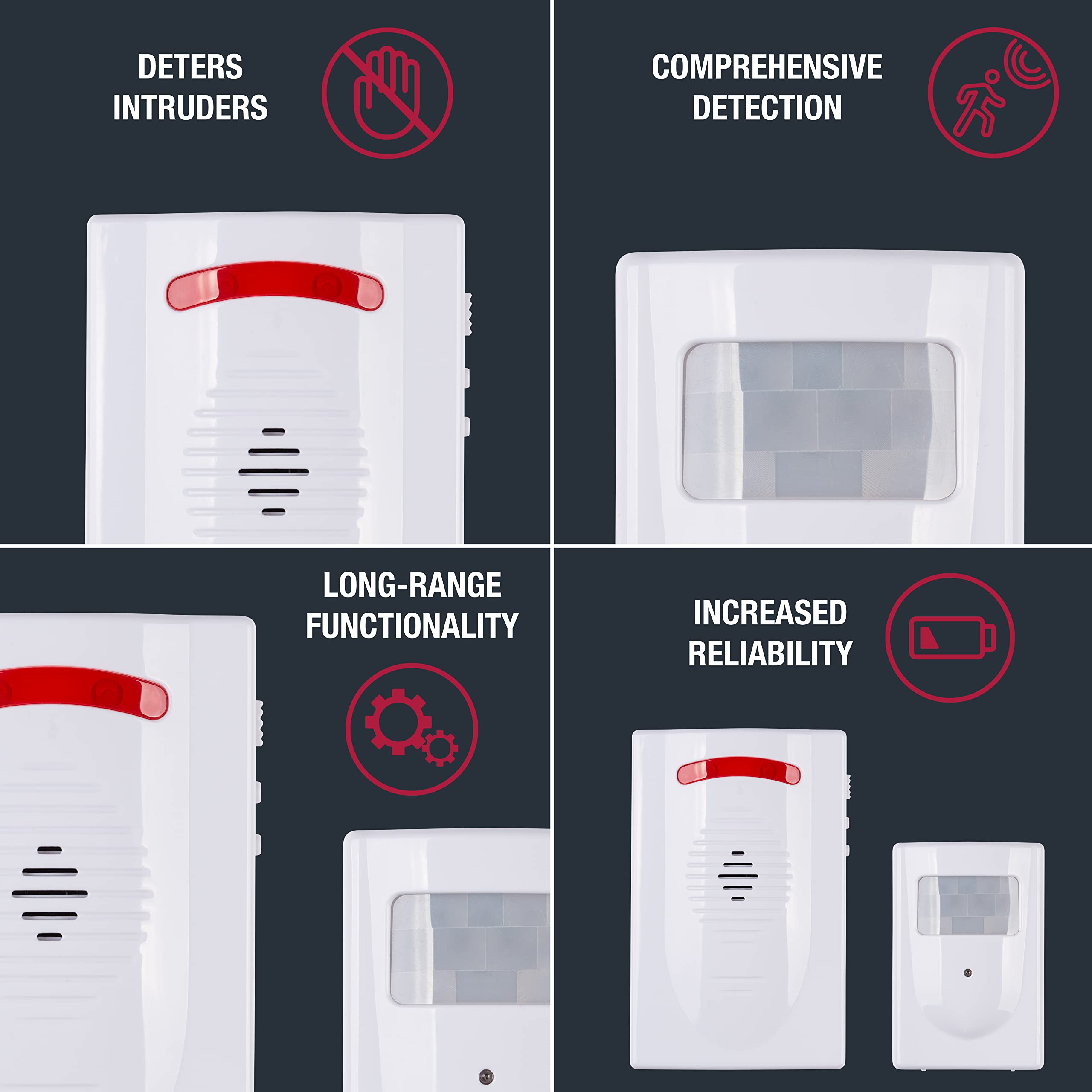 SABRE Driveway Alarm, Wireless Motion Detector Sensor System with Driveway Alert, Weatherproof for Outdoor Security