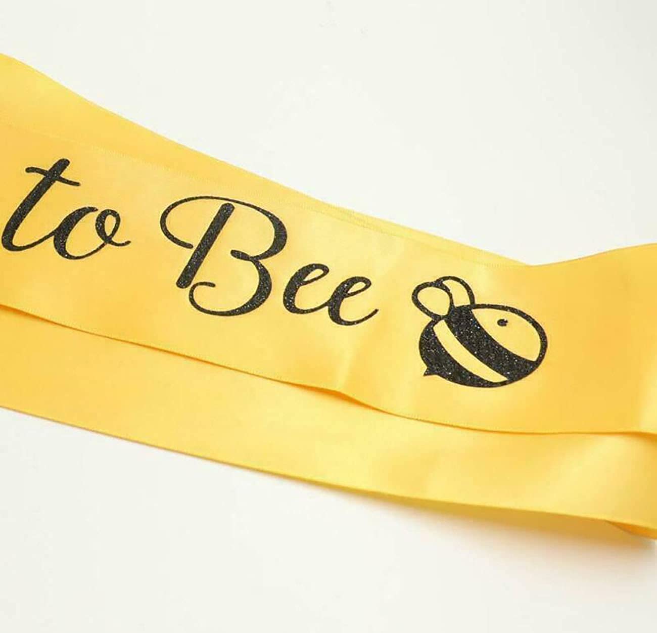 Baby Shower Decorations Yellow Sash and Tinplate Badge Mommy to Bee and Daddy to Bee Baby Shower XC