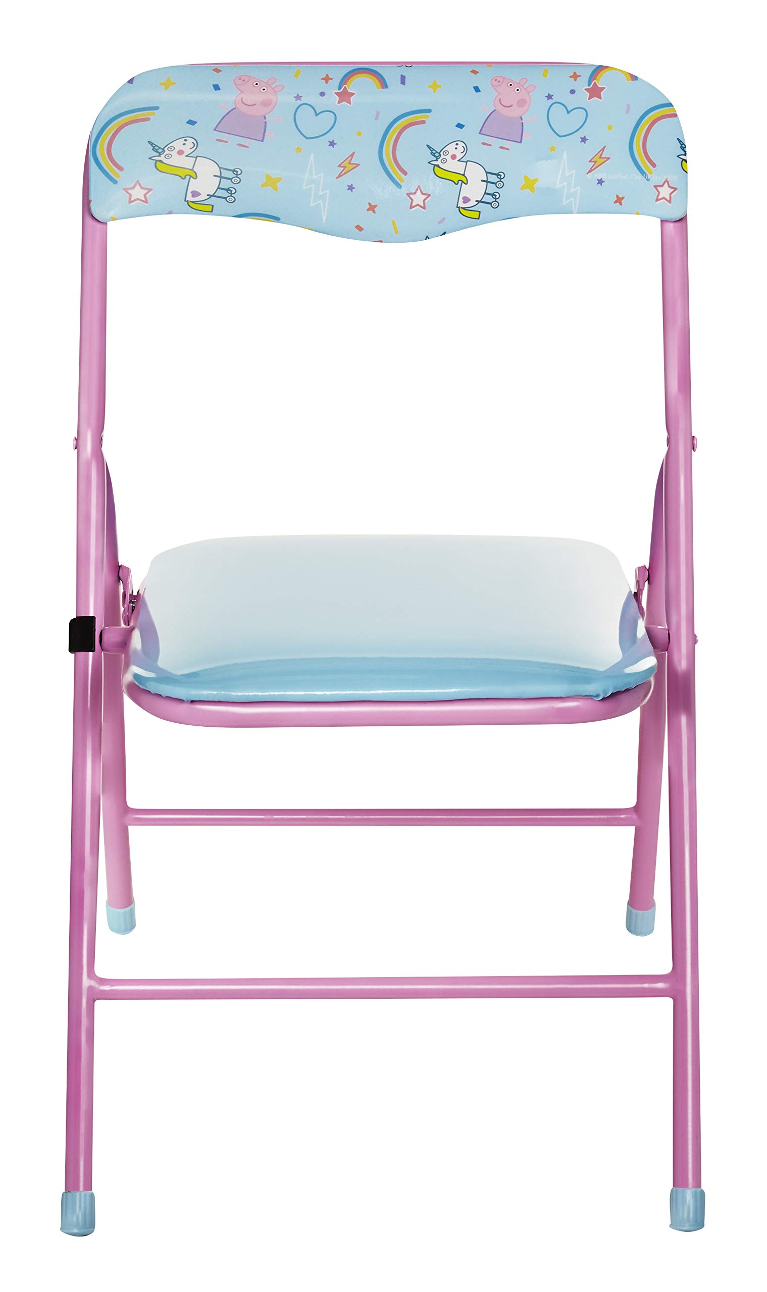 Peppa Pig Kids Table & Chairs Set - 3Piece Child Furniture (2 Padded Chairs & One Table 24"X 20"H) Activity Set Best for Playing, Reading, Eating, Art, Play Room, For Ages 3-7