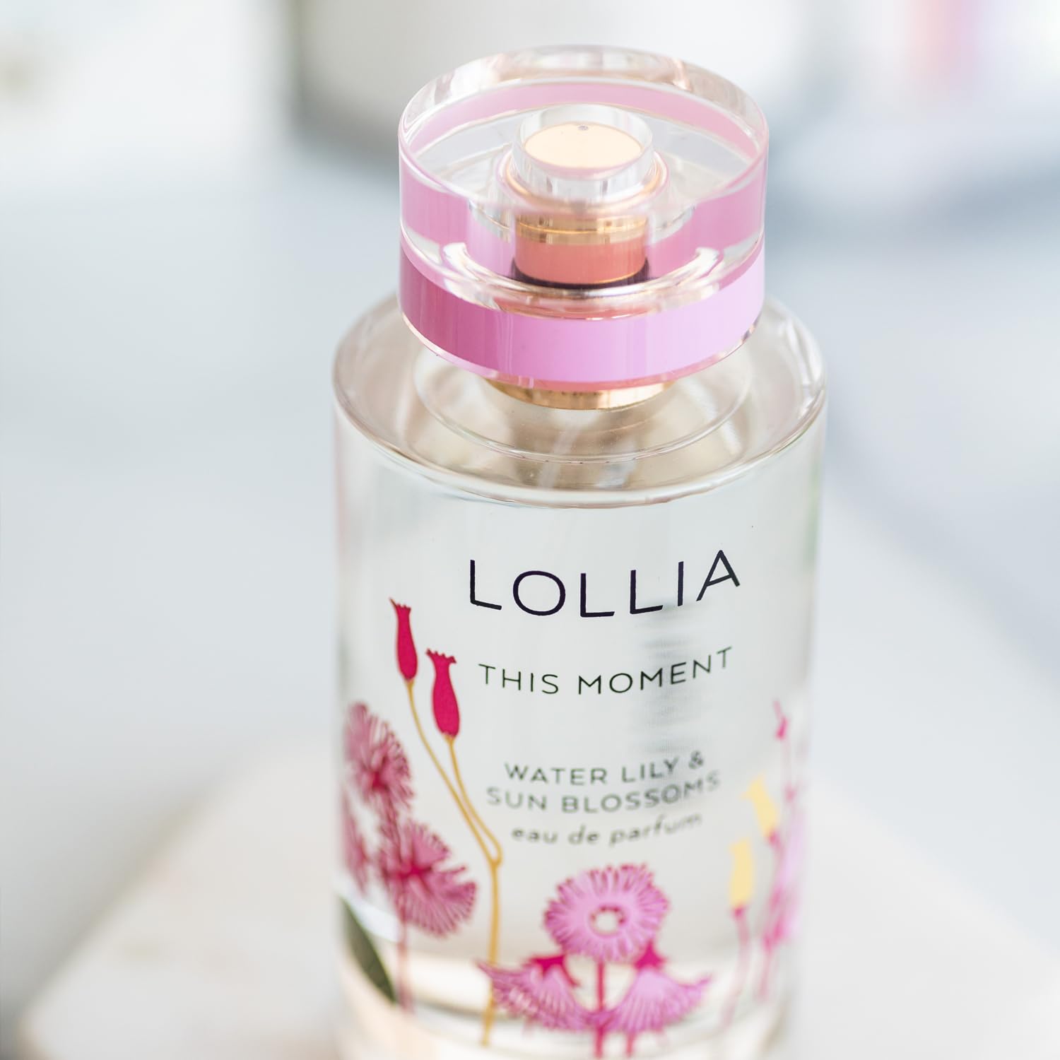 LOLLIA This Moment Eau de Parfum, 3.4 fl. oz. - Water Lily & Sun Blossoms – Beautifully Captivating Perfume, Women’s Perfume, Eau de Parfum Spray for Women, Women’s Fragrance