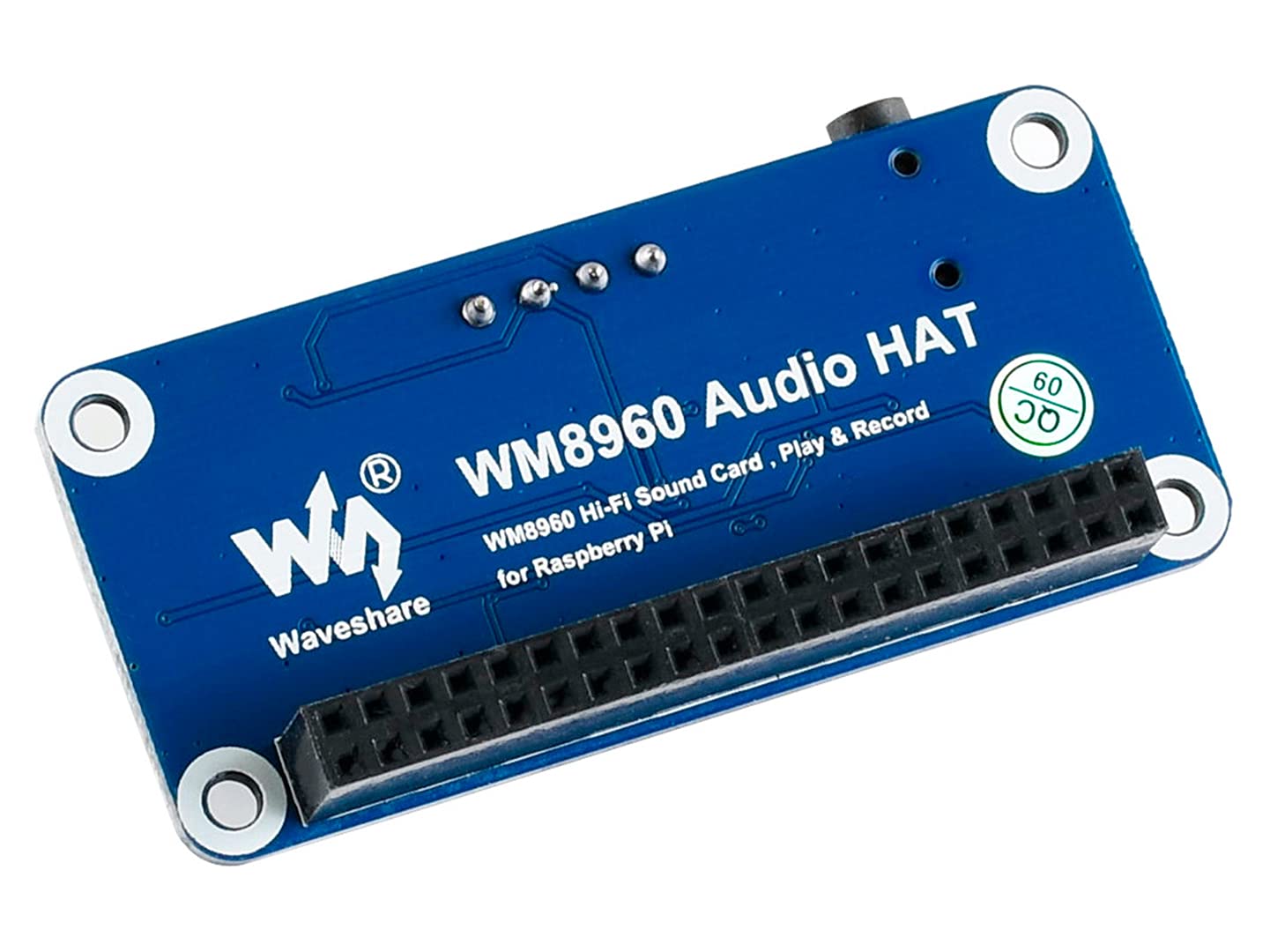 WM8960 Audio HAT Module for Raspberry Pi 4B/3B+/3B/2B/B+/A+/Zero/Zero W/Pi Zero WH,WM8960 Hi-Fi Sound Card HAT Stereo CODEC, Play/Record
