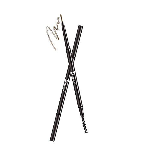 1.5mm ultra-fine eyebrow pencil automatic rotation eyebrow pencil,durable, sweat-proof and not easy to take off make-up, five colors available(02#Gray)