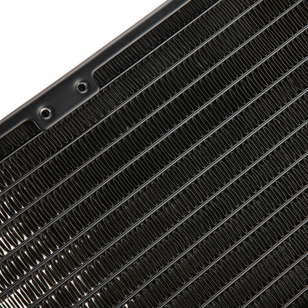 12 Tubes PC Heat Exchanger,Aluminium G1/4 Thread Heat Exchanger Radiator,Water Separator Water Cooler,for PC CPU Computer Water Cool System(360mm)