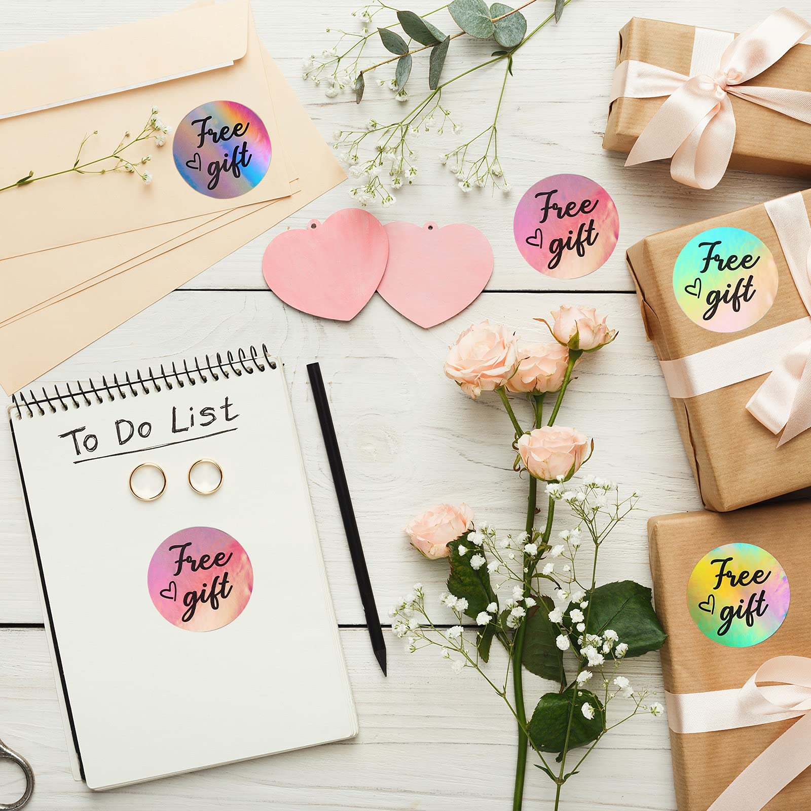 1000 Pieces Customer Appreciation Sticker Holographic Business Shopping Labels Round Adhesive Present Stickers Colorful Thanks Seal Label for Mailing Packing Envelope Postcard, 1.5 Inch
