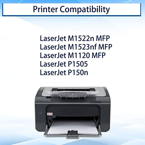 2 Pack Black 36A | CB436A Toner Cartridge Replacement for HP Laserjet M1522n MFP M1523nf MFP M1120 MFP P1505 P150n Printer Toner