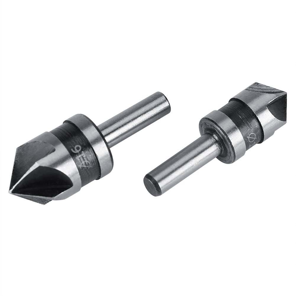 γπππ¬πππ« ππ«π¨π¦π¨ππ’π¨π§γ Countersink Drill Bit Set, 5 Pcs/Set High Speed Steel Industrial Countersink Drill 5 Flutes Woodworking Chamfering Cutter