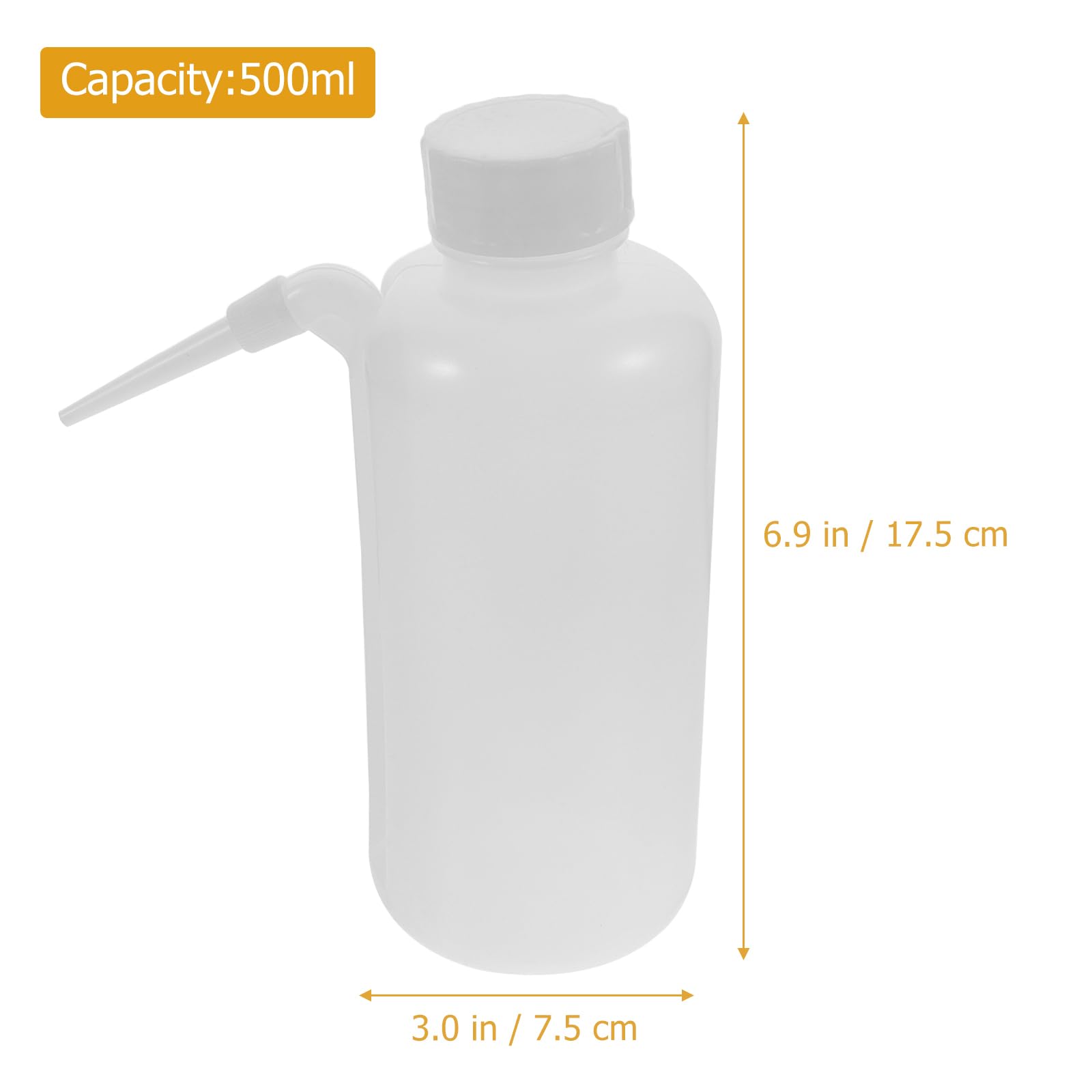 Baluue 4Pcs Wash Bottle, 500ml/16 oz Plastic Bottle Watering Tools, Liquid Storage Container Squeeze Wash Bottle with Narrow Mouth and Lid Chemical Wash Bottle