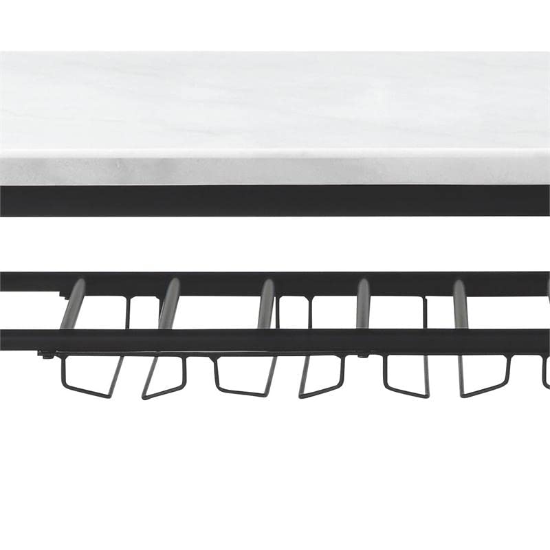 Acme Furniture Mera Kitchen Island, White Cultured Stone & Gray Finish