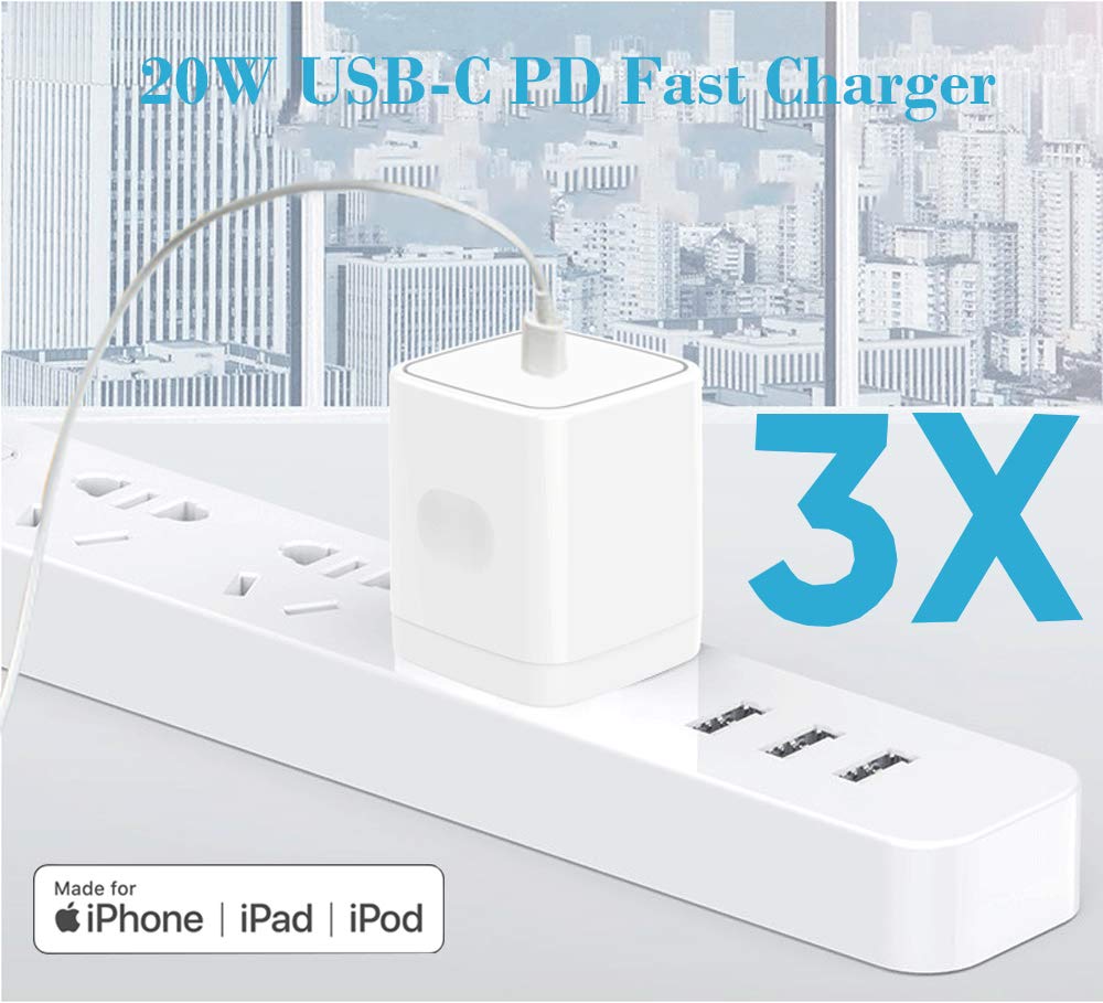 [MFi Certified] iPhone Charger Fast Charging,20W USB C Wall Charger Adapter with 6.6FT USB C to Lightning Cable for iPhone 14 Pro/14 Plus/13/12 Mini/12 Pro Max/11/X/XR/XS/8, iPad, AirPods Pro