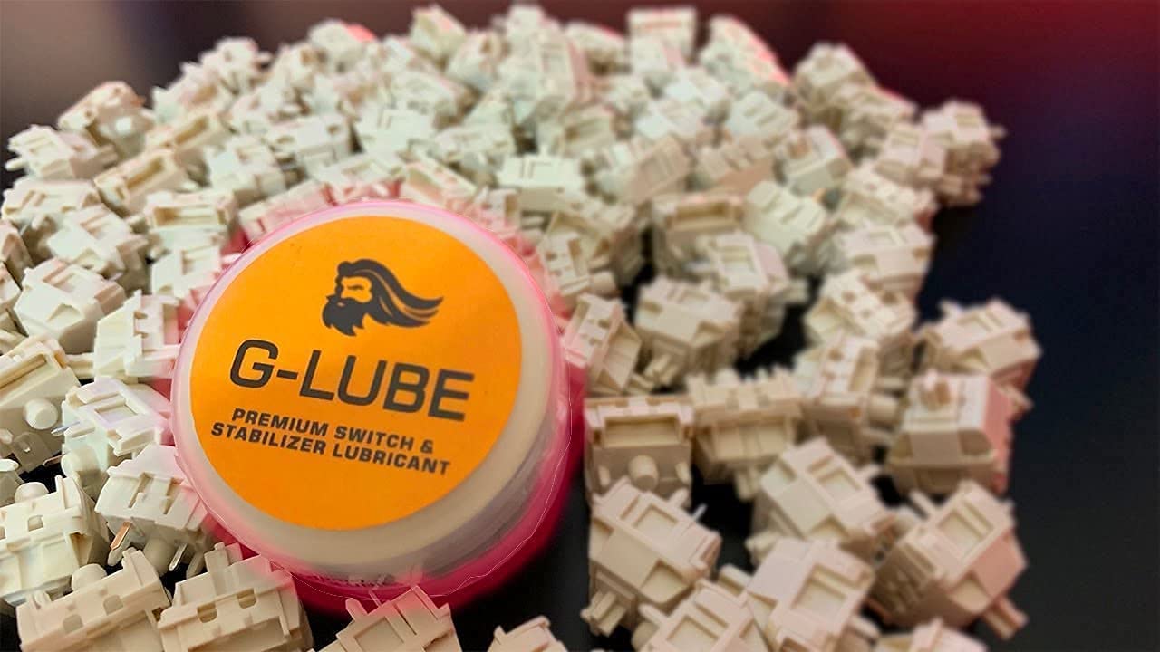 (Lubricant + Brush) G-Lube Glorious Switch Lubricant for Mechanical Keyboards and Stabilizers + Glorious Lube Brush for Mechanical Gaming Keyboard Switches and Stabilizers (Bundle)