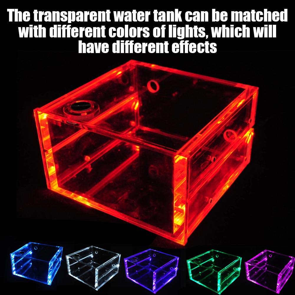 1.25L Acrylic Water Transparent PC CPU Water Block GQSX Y3 Water Cooling Reservoir Radiator Computer Accessories