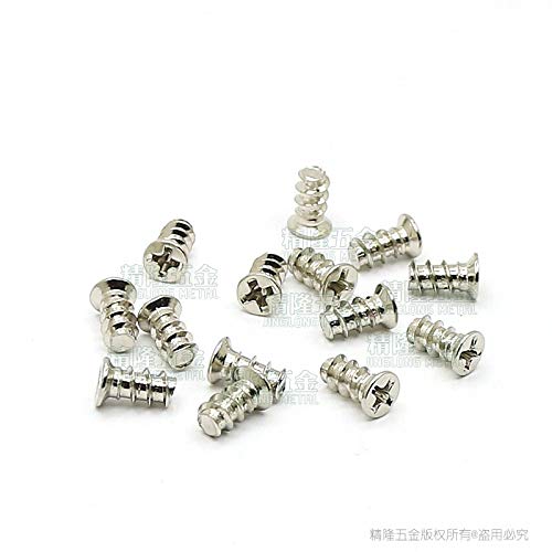 100 Pcs M4x10mm M5x7mm M5x10mm M5x12mm KB for Computer PC Case Cooling Fan Mount Screw Heat Dissipation Screws Fixer - (Size: KB5/ 12mm/ Silvery Nickel) SCRW-197052