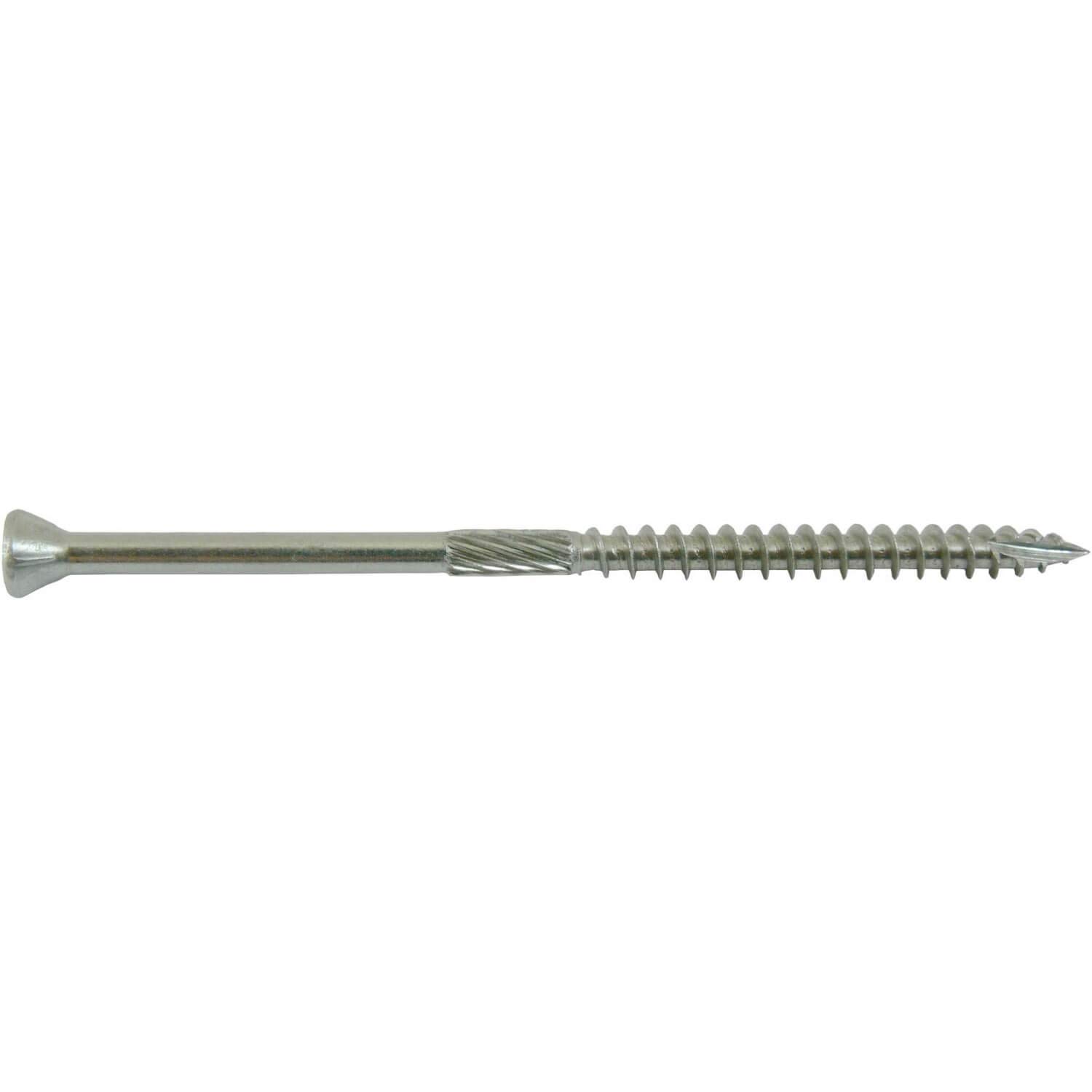 #9 x 4 Silver Star Stainless Steel Trim Head Screw Torx/Star Drive Head - Stainless Steel Trim Head Wood Screws - (1 Pound - 65 Approx. Screw Count)