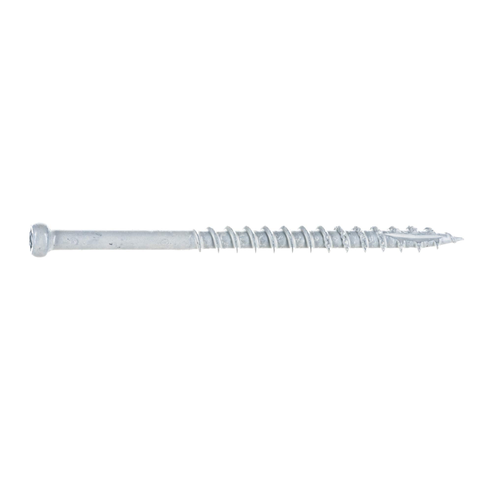 #8 x 2-1/2" Saberdrive White Trim Screws 1 LB, Approx. 109 Pieces, Durable Wood Screws, Serrated Thread for Secure Fastening, Avoid Cam Out
